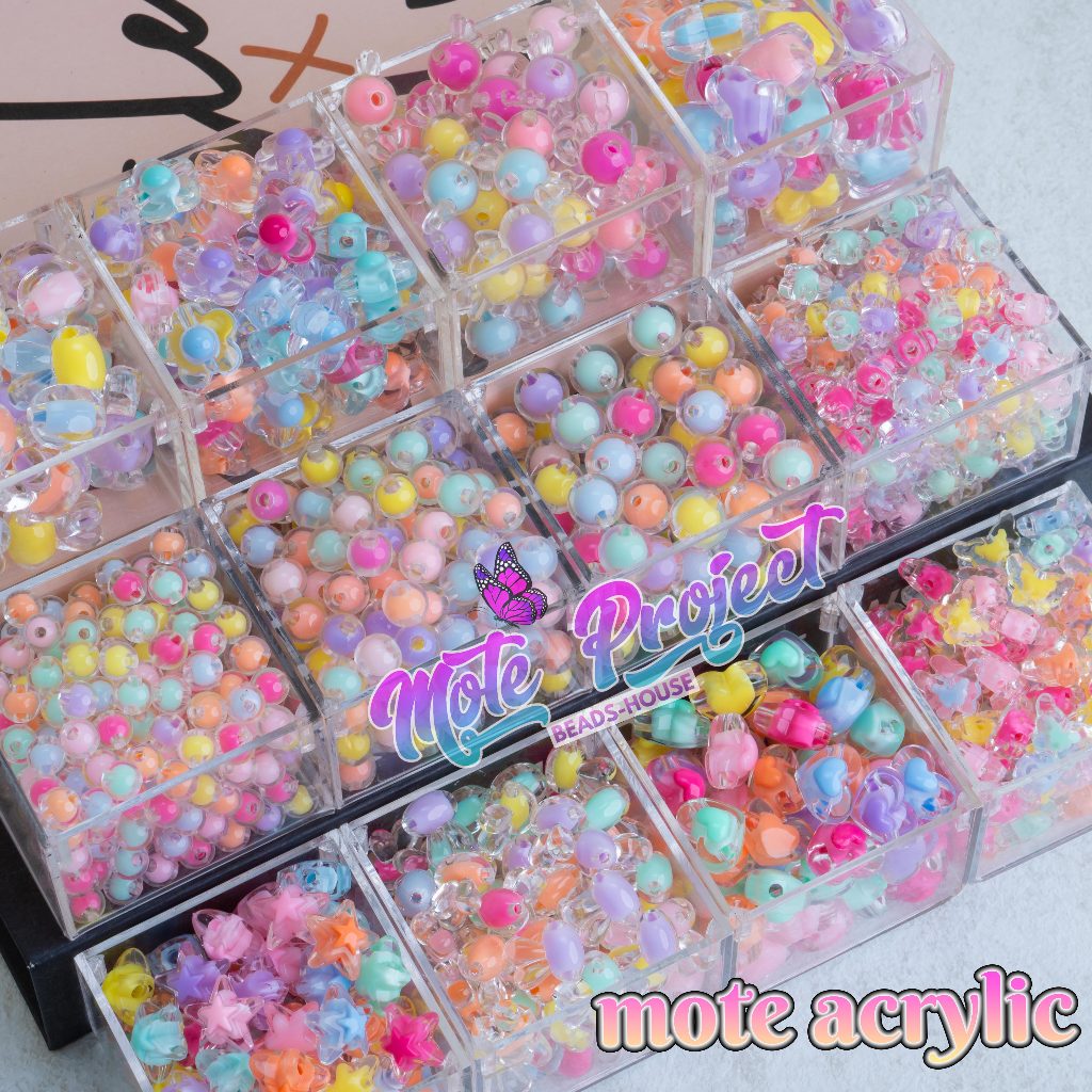 Jual Manik Mote Acrylic Bening Love Kupu Kupu Kelinci Kerajinan DIY ...