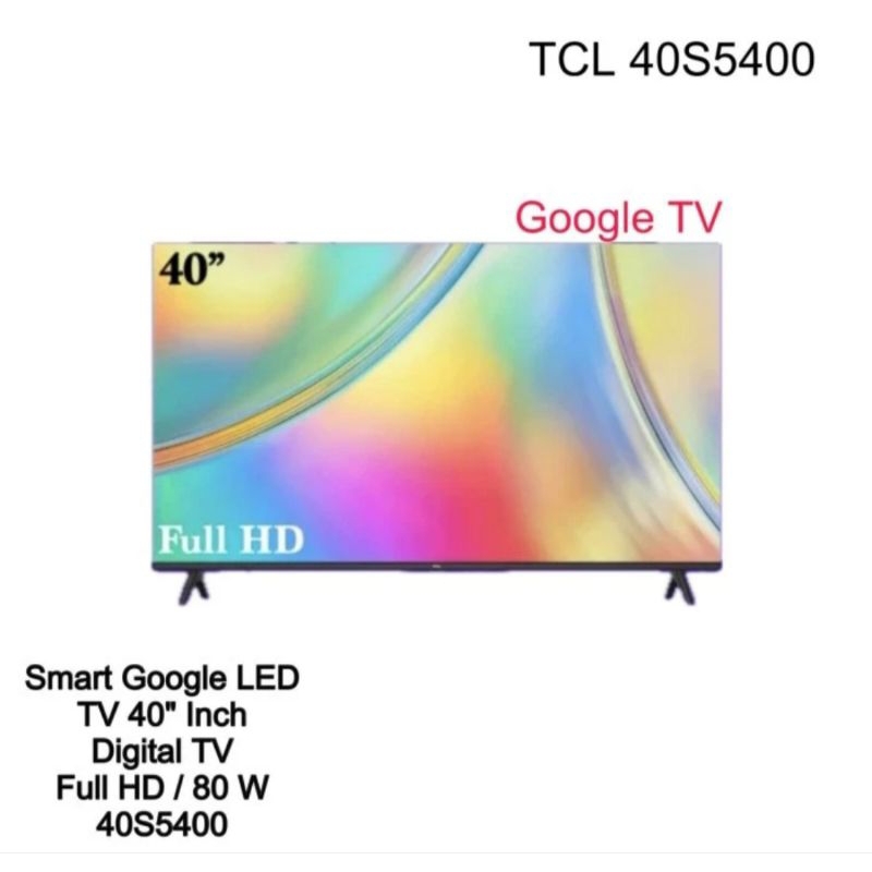 Jual TV Google TCL "40 " Full HD Bezel- less design Digital TV ( 40S5400 ) | Shopee Indonesia