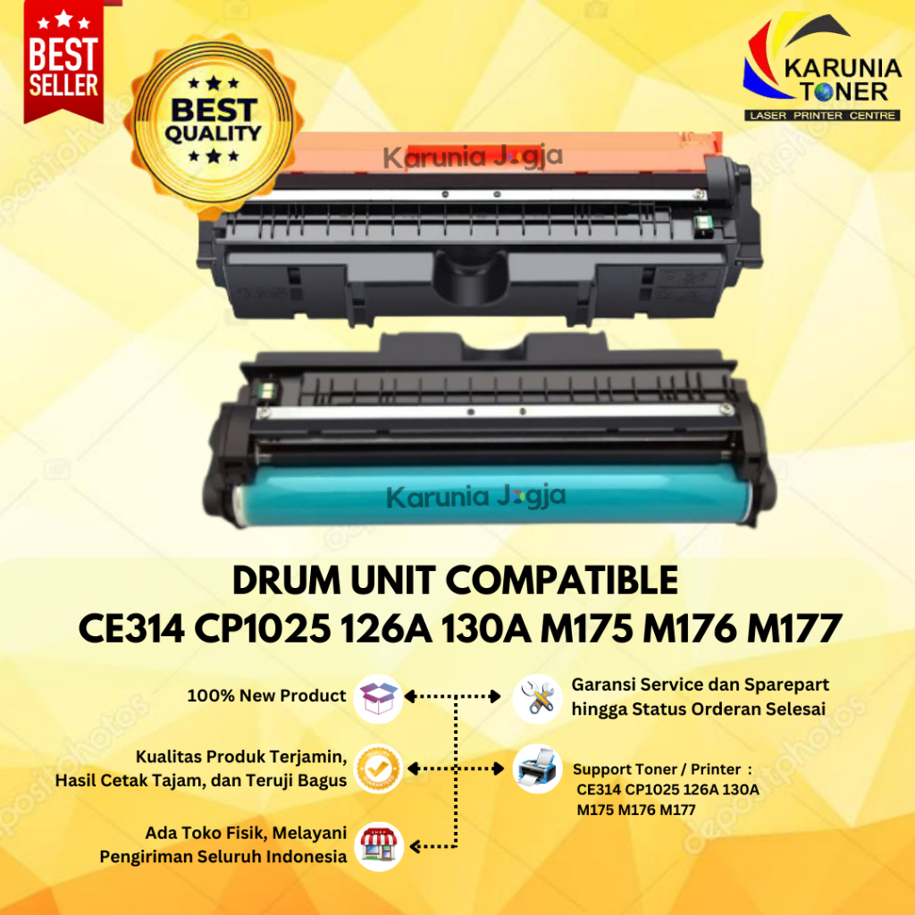 Jual Drum Unit Imaging Compatible CE314A CP1025 126A 130A Laserjet M175 ...
