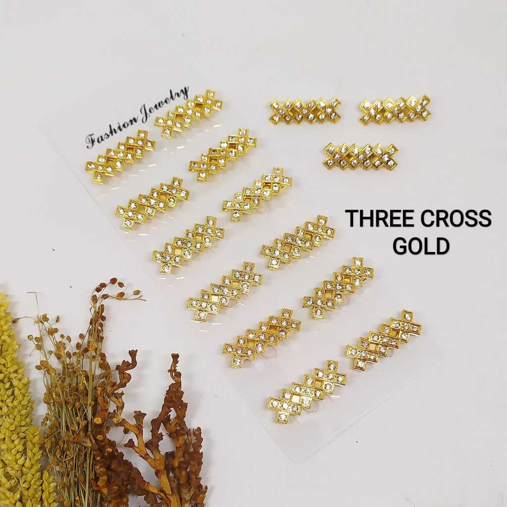 Jual TERMURAH 1 lusin (12 PCS ) Bros dagu gold silver / bros mewah ...