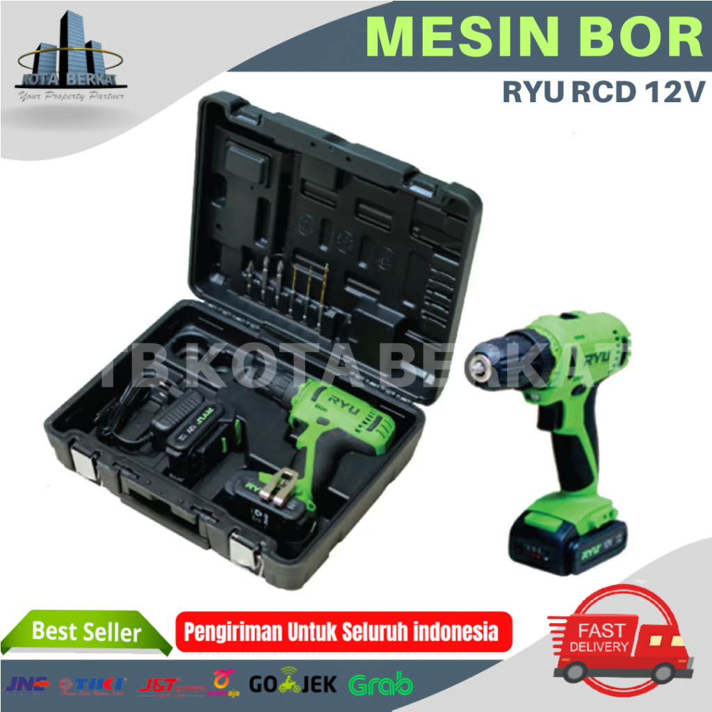 Jual MESIN BOR BATERAI RYU RCD 12V CORDLESS RYU RCD12V/ SET | Shopee ...