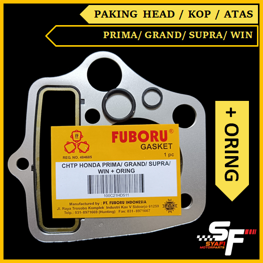 Jual PAKING HEAD PRIMA / GRAND / SUPRA / WIN +ORING GASKET PERPAK KOP ATAS BESI FUBORU | Shopee ...