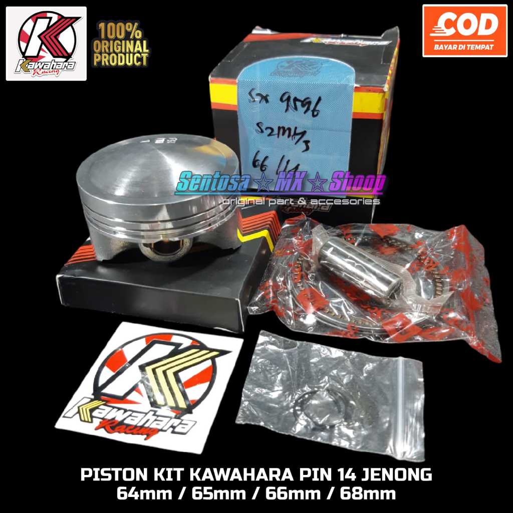 Jual PISTON KIT KAWAHARA + RING PIN 14 HI-COM DIAMETER 57/62/63/64/65 ...