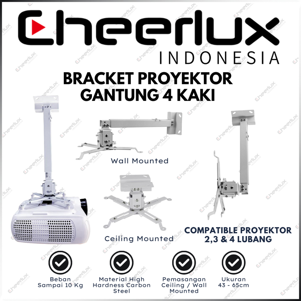 Jual Bracket Gantung | Bracket Dinding Proyektor Kaki 4 | Hanging ...