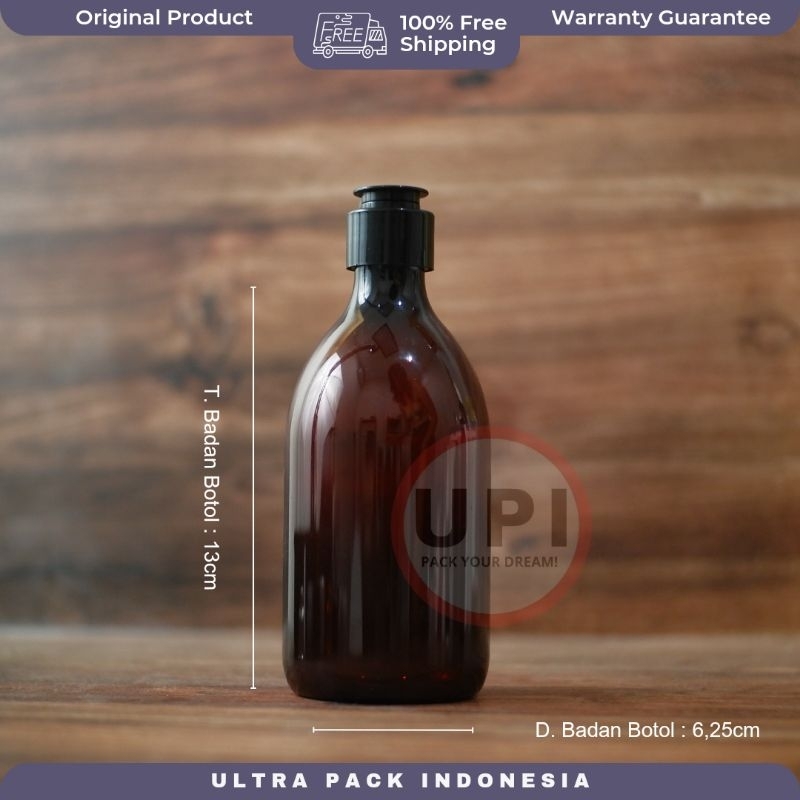 Jual Kemasan Botol Fliptop Isi Ulang - BOTOL PET VIDI 300ML AMBER ...