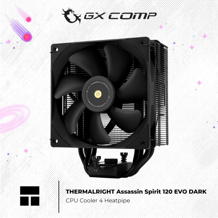 Jual THERMALRIGHT Assassin Spirit 120 EVO DARK | HSF CPU Cooler Intel ...