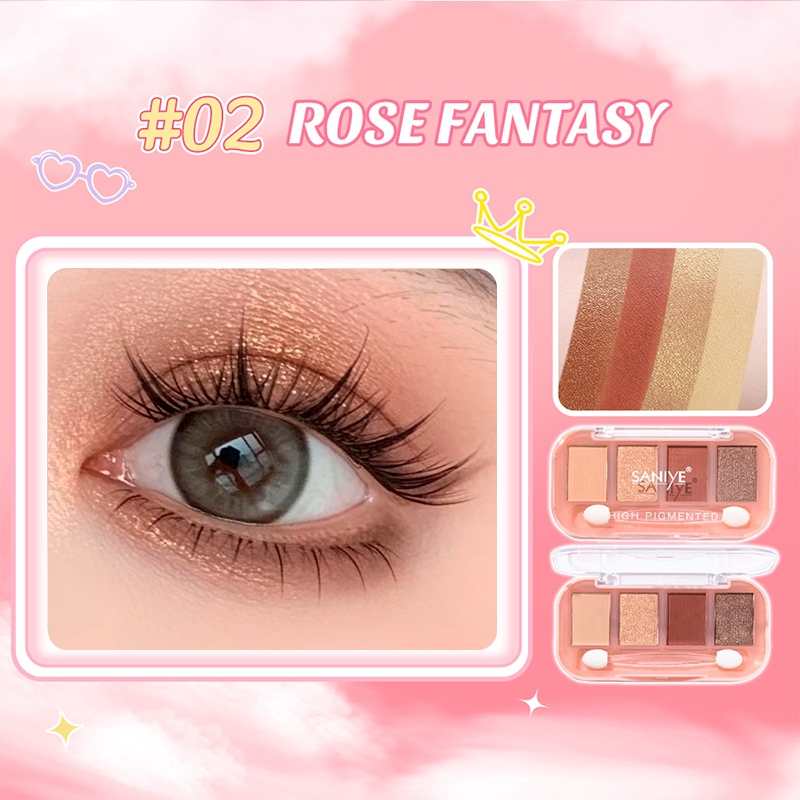 Jual SANIYE 4 Warna Eyeshadow Glitter Palet Eye Shadow Mata Menarik ...