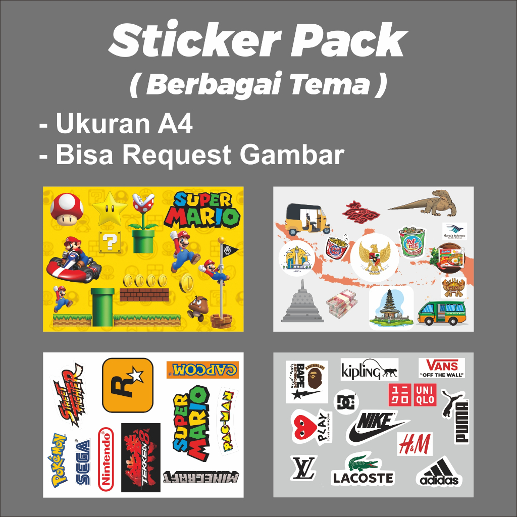 Jual Stiker Pack, Sticker Aesthetic LAPTOP Pack Series | STIKER TUMBLER ...