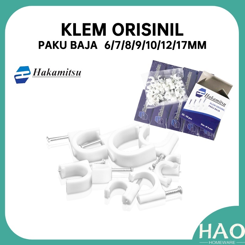 Jual 50pcs Klem Kabel 10mm Paku Beton Asli Klem ORISINIL PAKU BETON ...