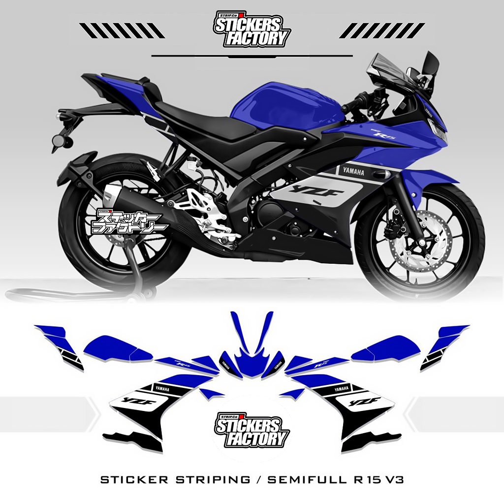 Jual STIKER STICKER STRIPING YAMAHA R15 V3 / MOTIF 24 / R15 MOTIF ...