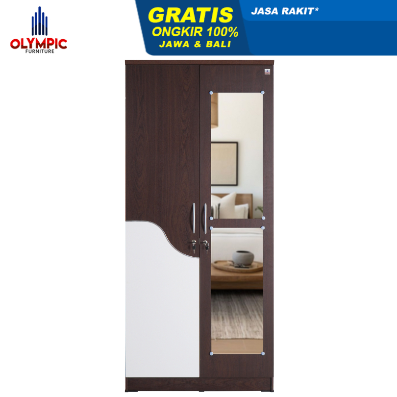 Jual Olympic LP ALORA 2P / Lemari Pakaian 2 Pintu | Shopee Indonesia