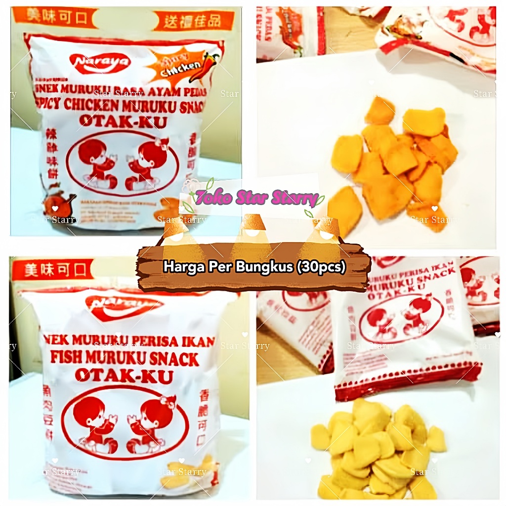 Jual [PER PACK] NARAYA MURUKU OTAK-KU SNACK IKAN BAG 30'S X 9GR Snack ...