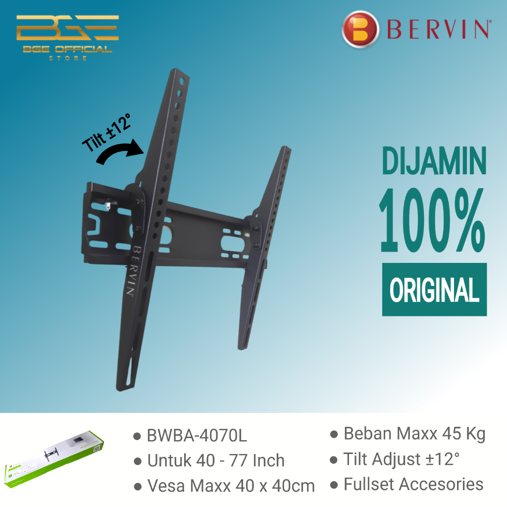 Jual BERVIN Bracket TV BWBA-4070L Original 40 -77 inch | Shopee Indonesia