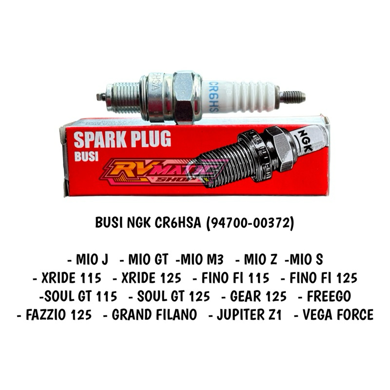 Jual BUSI NGK CR6HSA MIO M3 FREEGO GEAR 125 MIO J MIO G XRIDE SOUL GT FINO FAZZIO GRAND FILANO ...