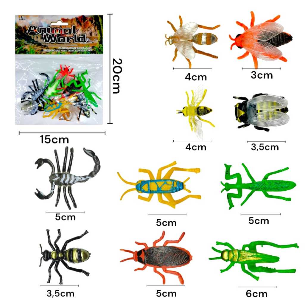 Jual Serangga Mainan Hewan Insect World Binatang Karet Lebah ...