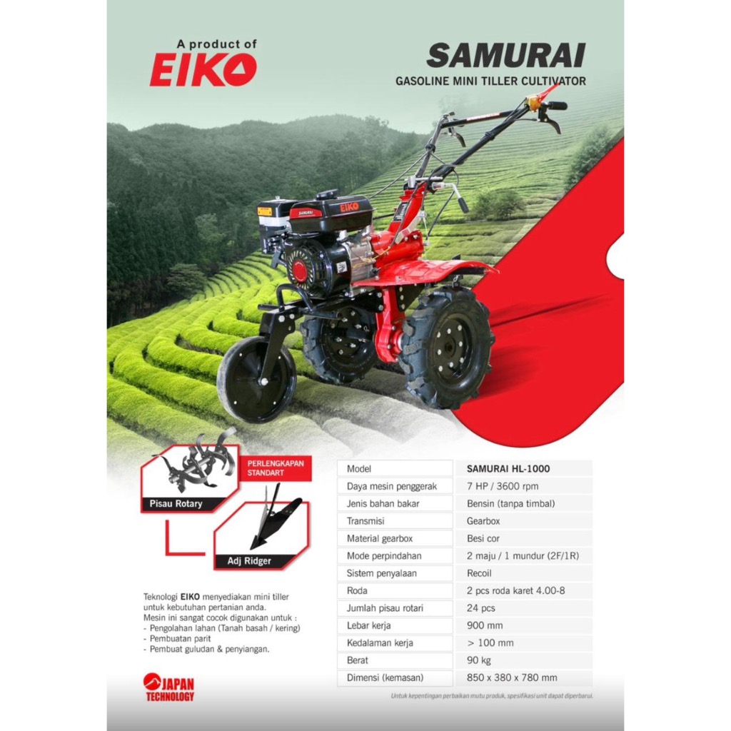 Jual Hand Traktor CULTIVATOR MINI TRAKTOR MINI TILLER SAMURAI, GOLDEN LION | Shopee Indonesia