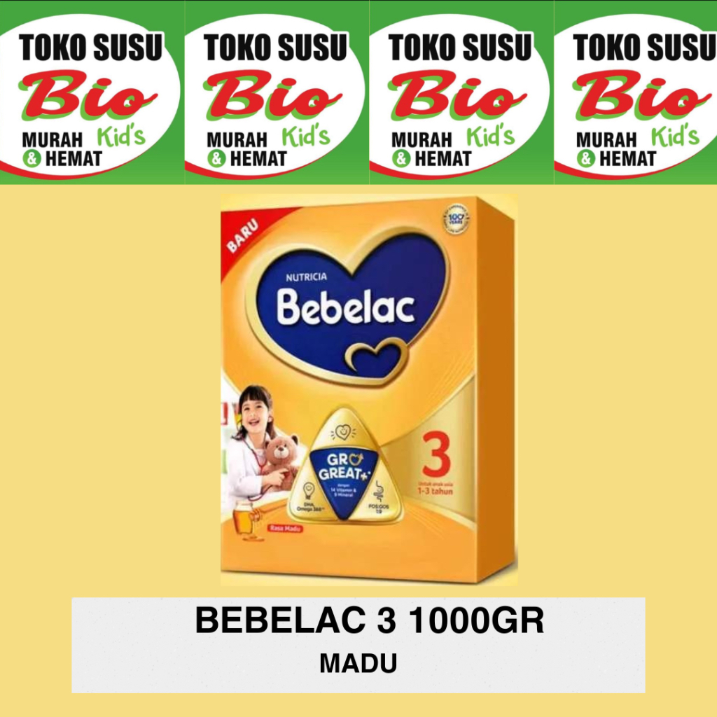 Jual Bebelac 3 (1-3 tahun) Madu Vanila 1kg | Shopee Indonesia