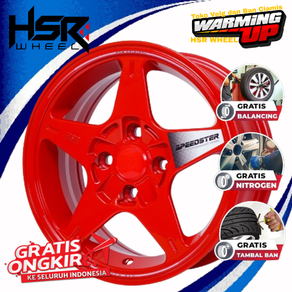 Jual Velg Racing Standar Ring 14 Brio Agya Calya Sigra Standar PCD 4x100 HSR Speedster | Shopee ...