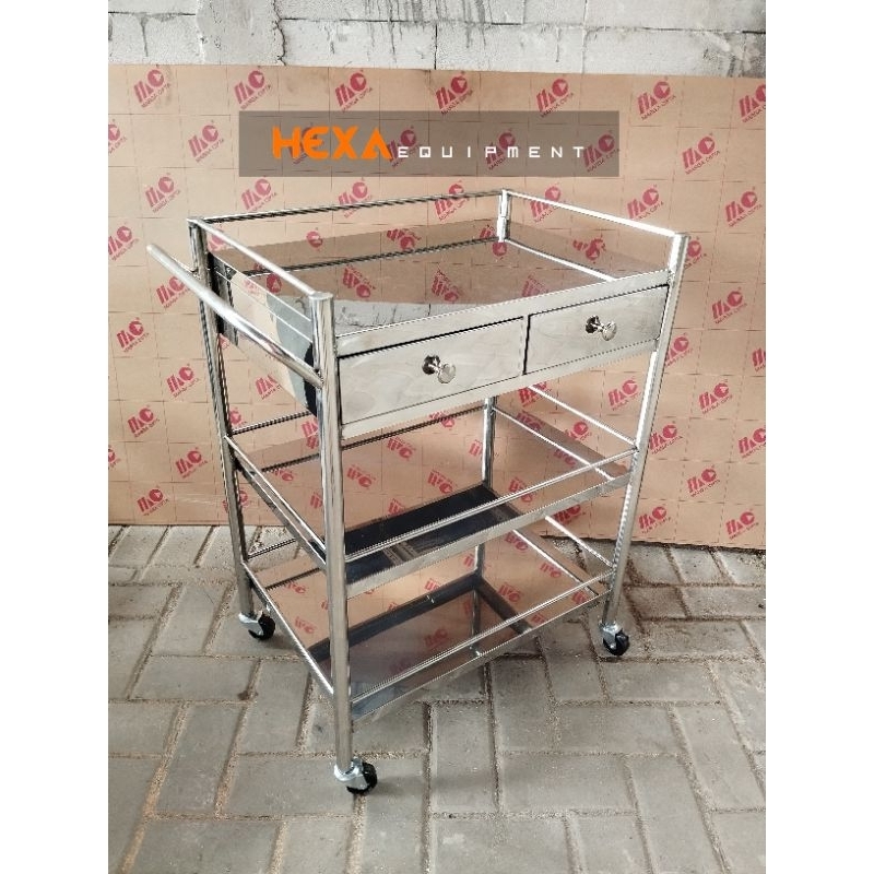 Jual Trolley Instrument Troli Stainless Steel | Shopee Indonesia