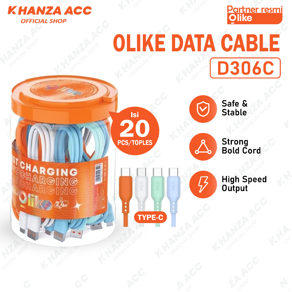 Jual KHANZAACC OLIKE D306C Kabel Data Type C Fast Charging 2.4A ( 1 ...
