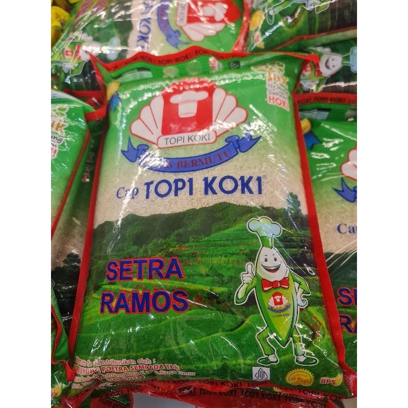 Jual Beras Cap Topi Koki Setra Ramos 5 Kg | Shopee Indonesia