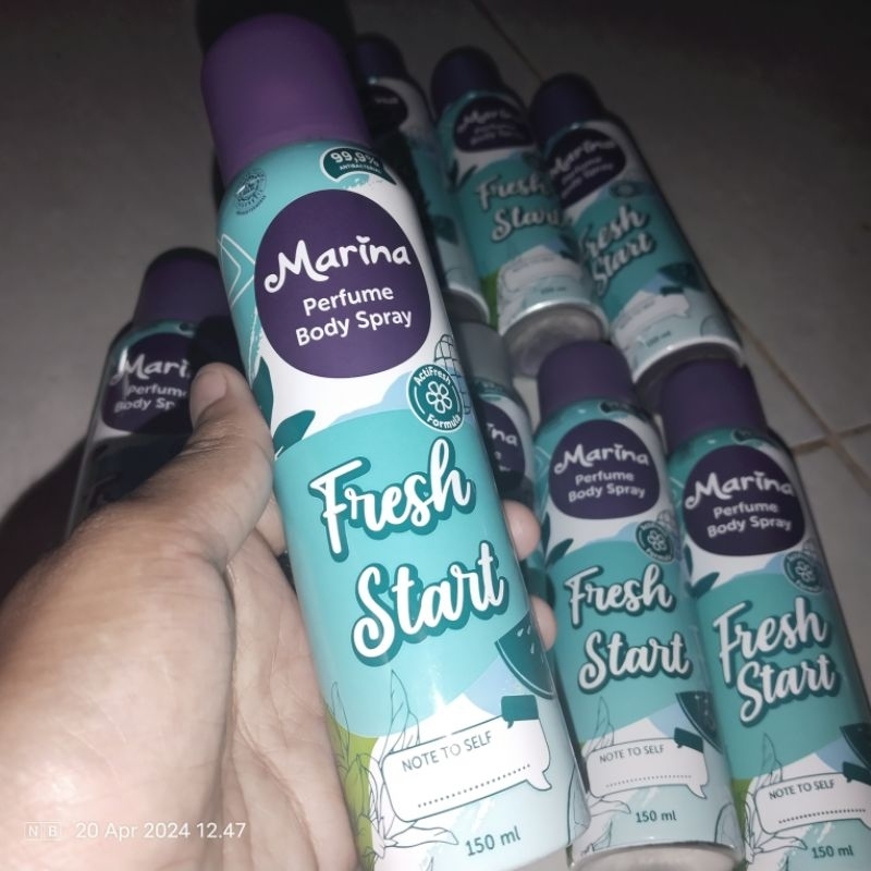 Jual Marina Parfum Body Spray Fresh Start - Parfum Marina 150 ML ...