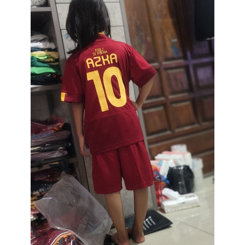 Jual jersey as roma kids NB sudah dengan name set by request | Shopee ...