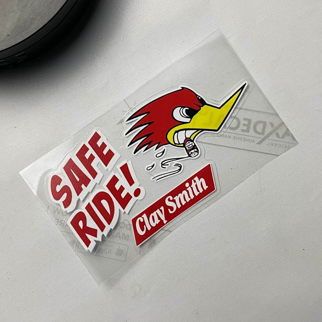 Jual Sticker Clay Smith Safe Ride 13cm x 7cm UV MAXDECAL | Shopee Indonesia