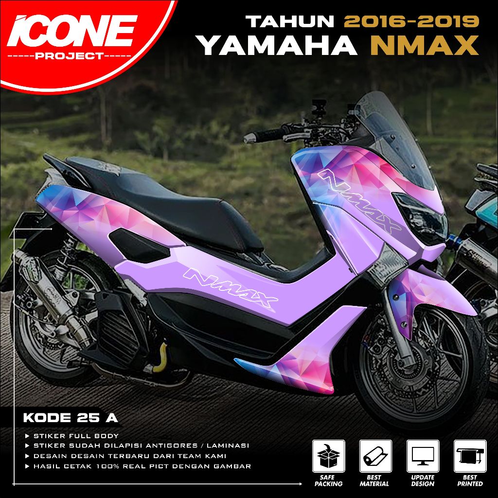 Jual ICONE PROJECT Stiker Yamaha NMAX OLD 2015-2019 Desain Full Body ...