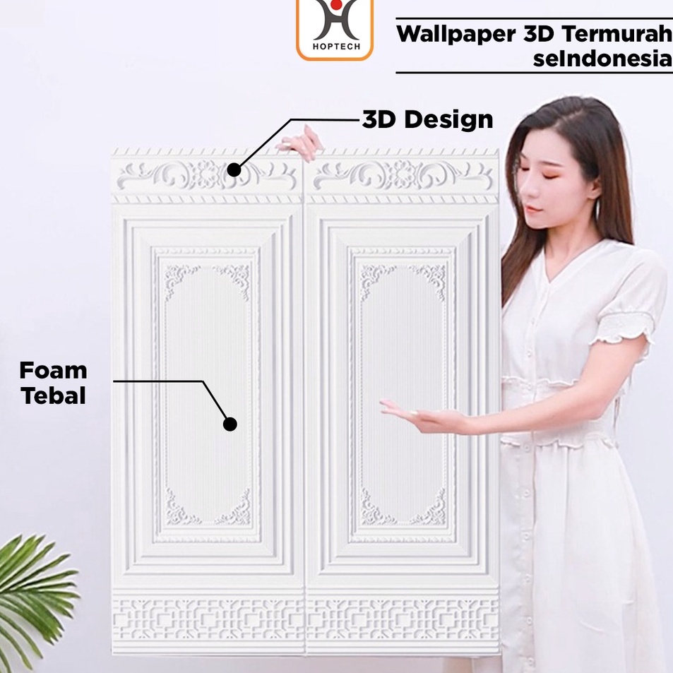 Jual KIu Wallpaper 3D FOAM Wallfoam Dinding 3D Motif PINTU JATI 7X9 CM | Shopee Indonesia