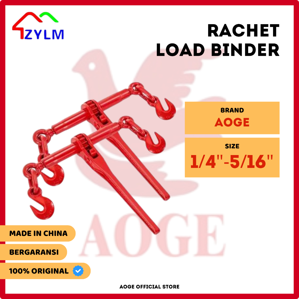 Jual AOGE Rachet Load Binder 1/4"-5/16” 2600lbs | Shopee Indonesia
