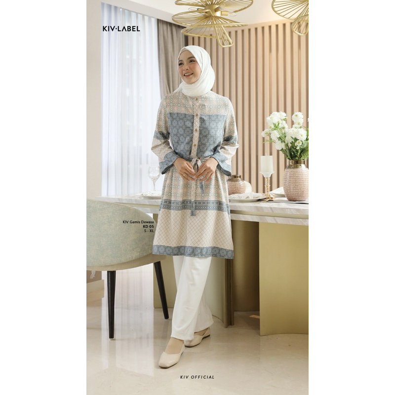 Jual KIV LABEL Tunik Silk Motif KD 05 | Shopee Indonesia