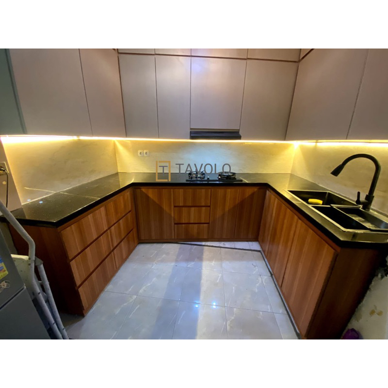 Jual meja dapur granit blackgold | kitchentop granit blackgold| granit ...