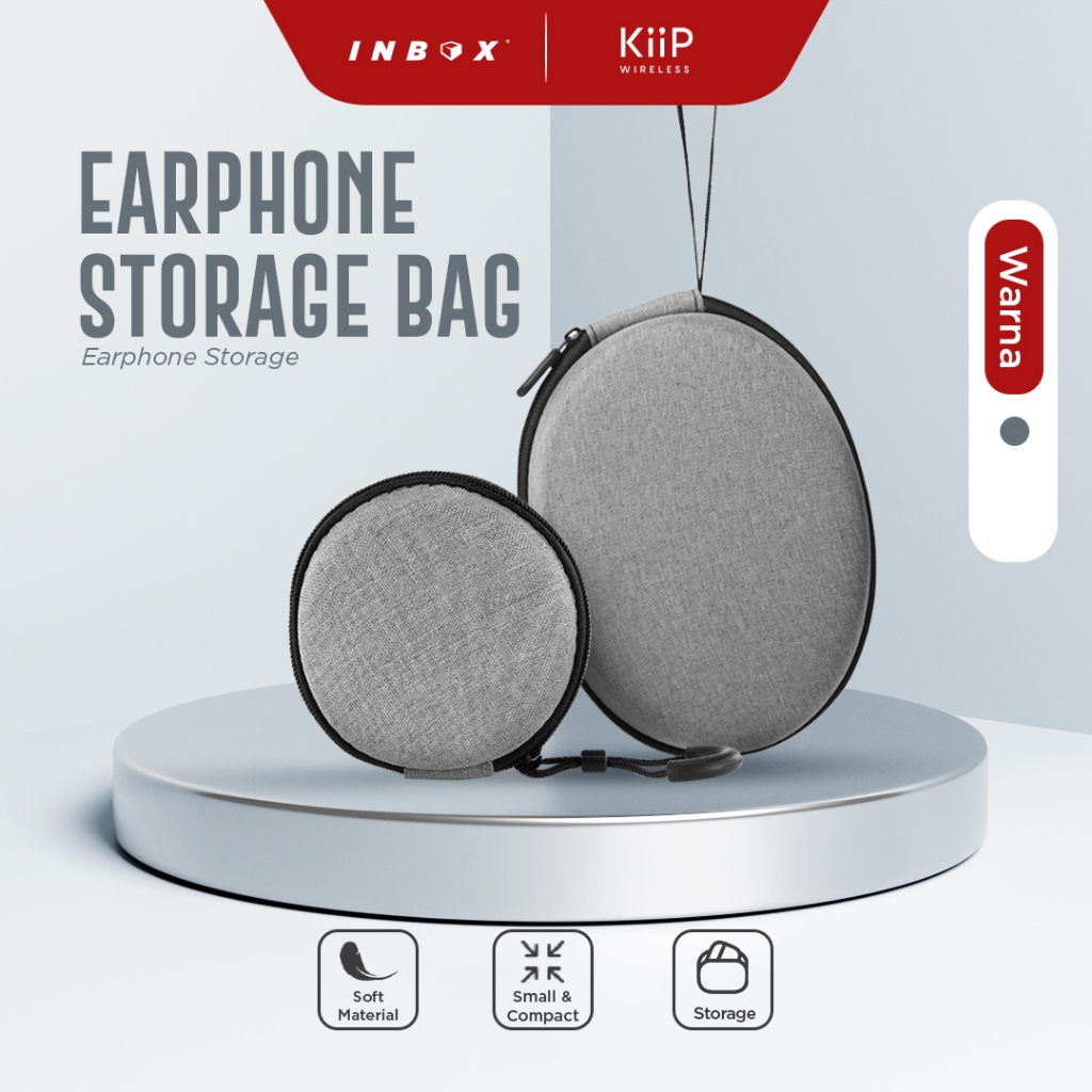 Jual KiiP Wireless Earphone Storage Bag Tas Penyimpanan TWS Kabel Charger | Shopee Indonesia