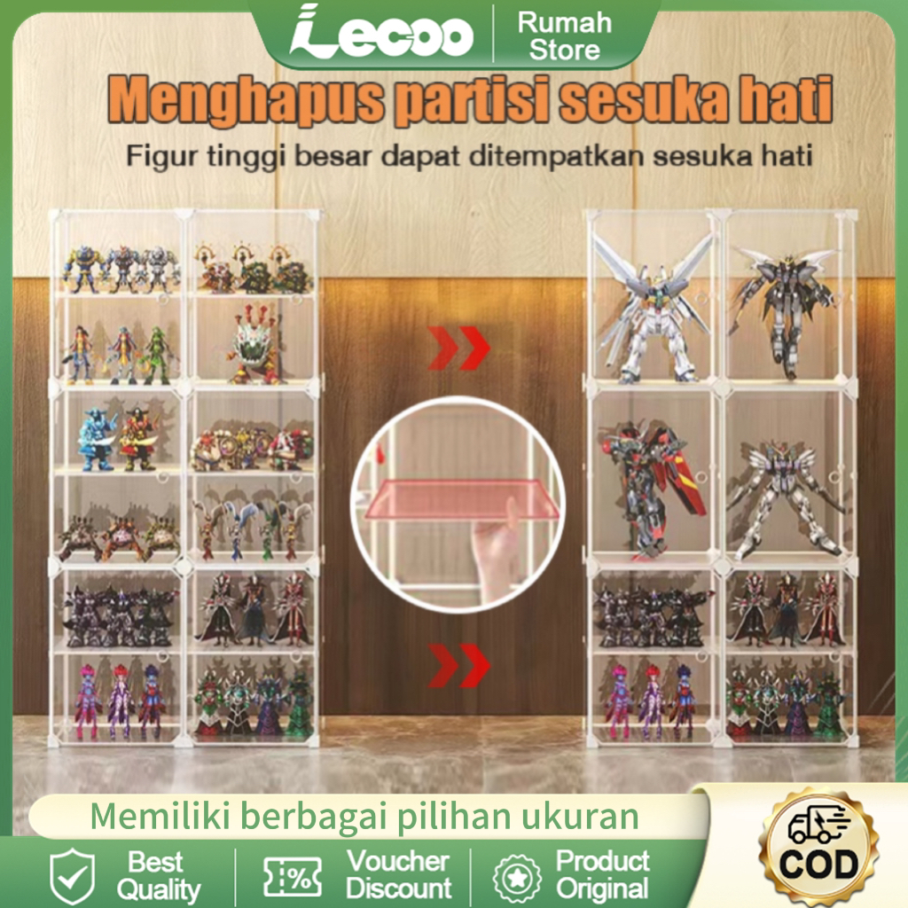 Jual Oversize Kotak display Rak Pajangan Transparan PP Storage Display ...