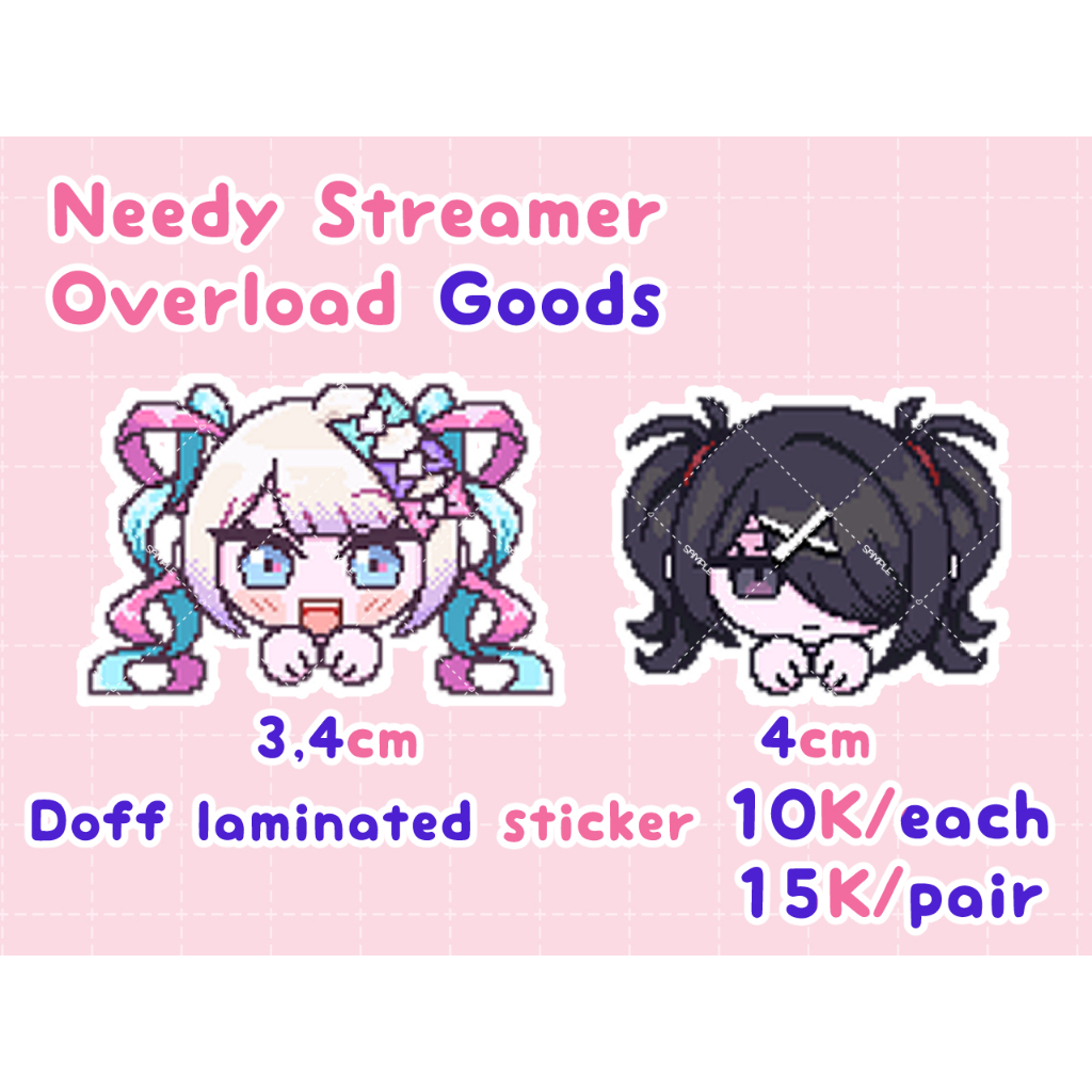Jual Needy Streamer Overload - Sticker ୨୧ | Shopee Indonesia