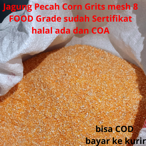 Jual Beras Jagung Food Grade Corn Grits 1kg jagung pecah Mesh 8 sudah ...