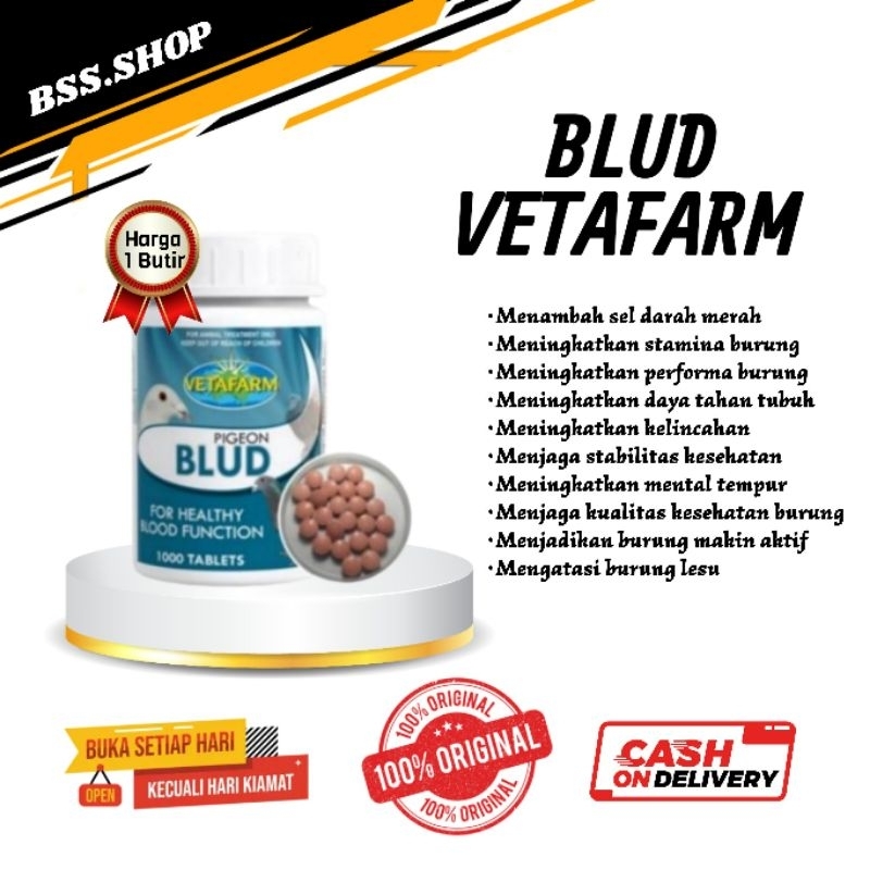 Jual BLUD VETAFARM DOPING VITAMIN BURUNG MERPATI BLOOD HARGA PERBUTIR | Shopee Indonesia