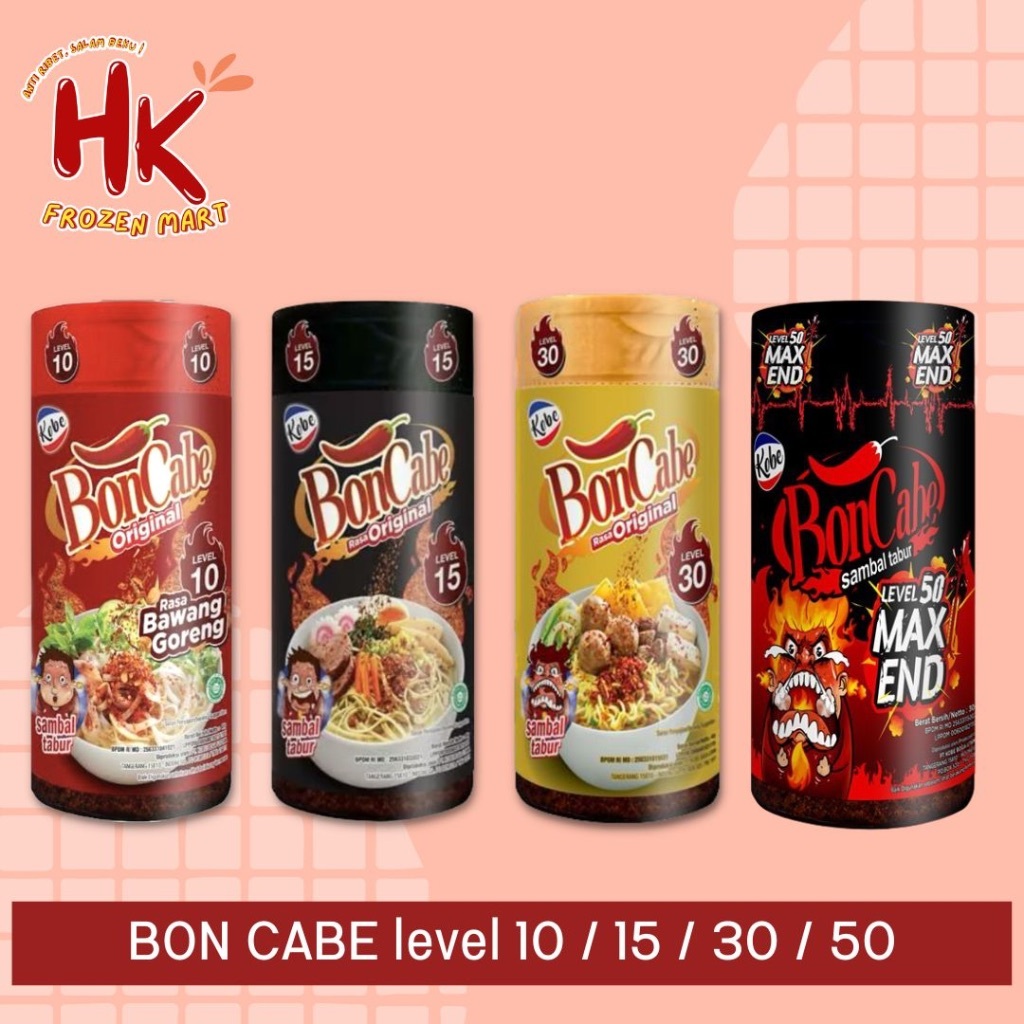 Jual INSTAN BonCabe Original level 10 / 15 / 30 / 50 Max End | bawang ...