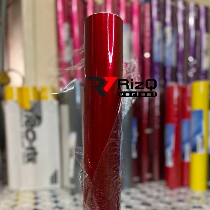 Jual skotlet merah candy metalik profix stiker merah metalic | Shopee ...