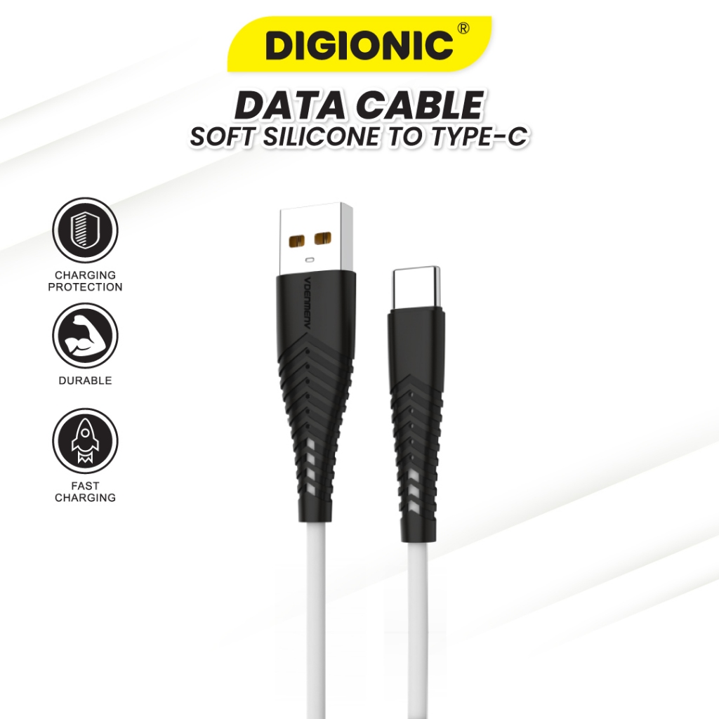 Jual VDENMENV D19T Mobile Charging Data Cable Silicone 2.4A 2A Fast ...