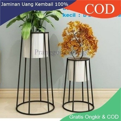 Jual STANDING POT BUNGA MINIMALIS D 30 CM STANDING POT JARI 6 / TINGGI ...