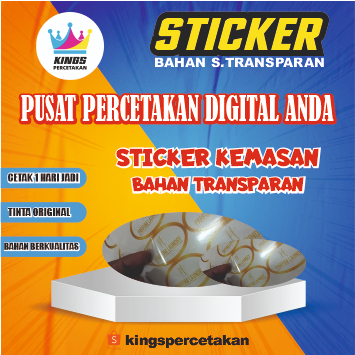 Jual Cetak Sticker Transparan Bisa Custom Desain Dan ukuran | Shopee ...