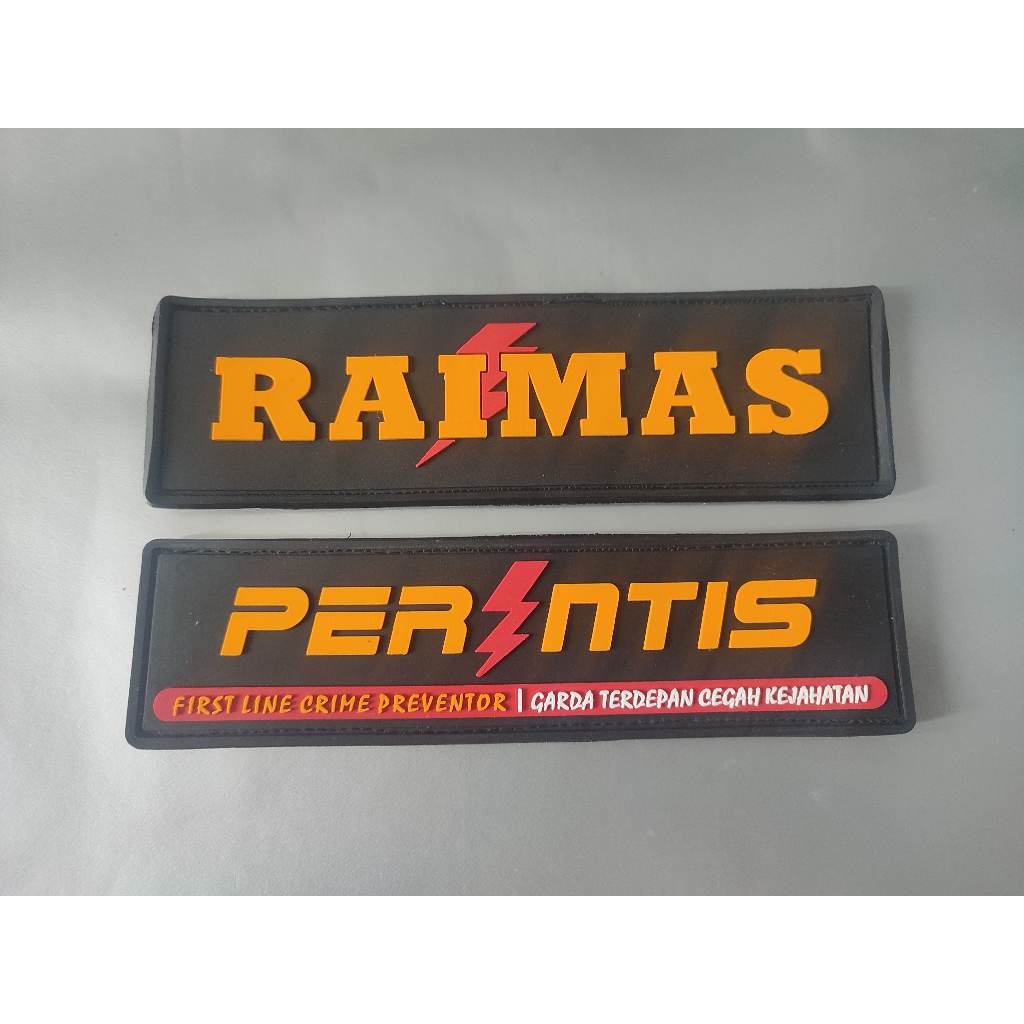 Jual patch rubber perintis-raimas untuk di bodyvest ukuran 4,5 cm x17 ...