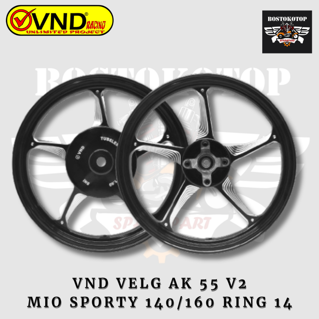 Jual VND Velg Racing Enkei Tipe AK 55 V2 Ukuran 140 160 Ring 14 Mio Sporty Mio Old Mio J Fino ...