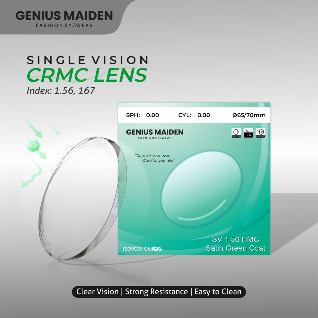 Jual Genius Maiden Lensa Anti Radiasi/CRMC/Minus/Plus/1.56/1.61/1.67 ...