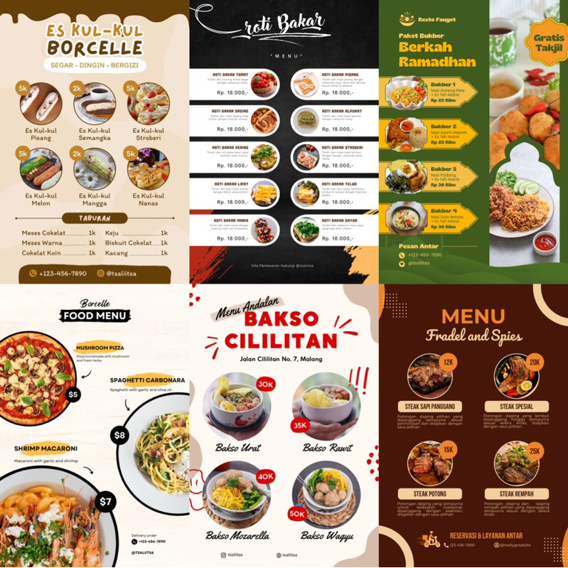 Jual Jasa edit desain design menu makanan minuman | Shopee Indonesia