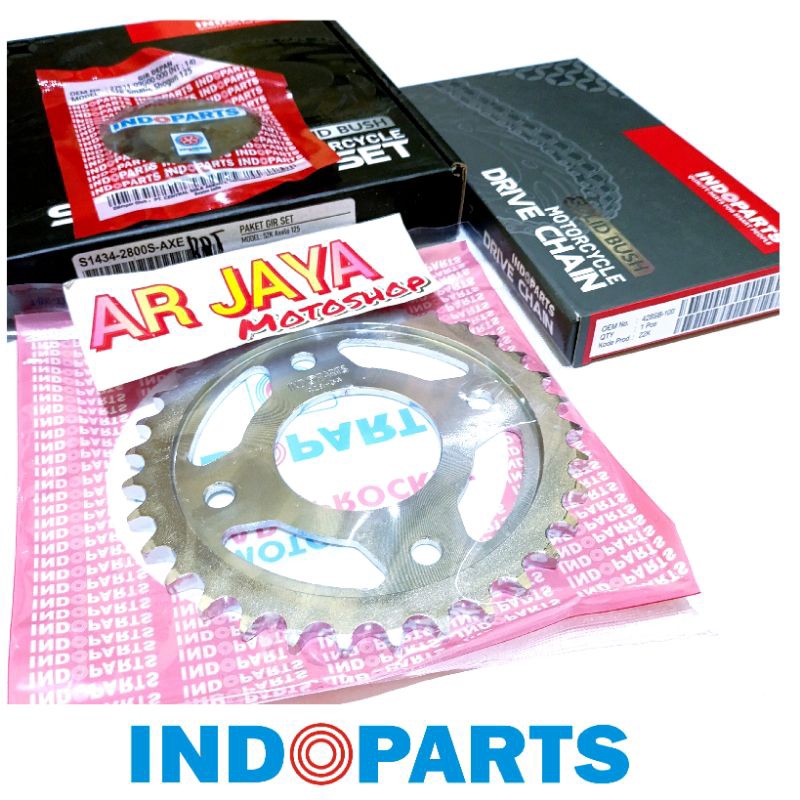 Jual gear set/gir paket+rantai INDOPARTS SUZUKI AXELO 125 | Shopee ...