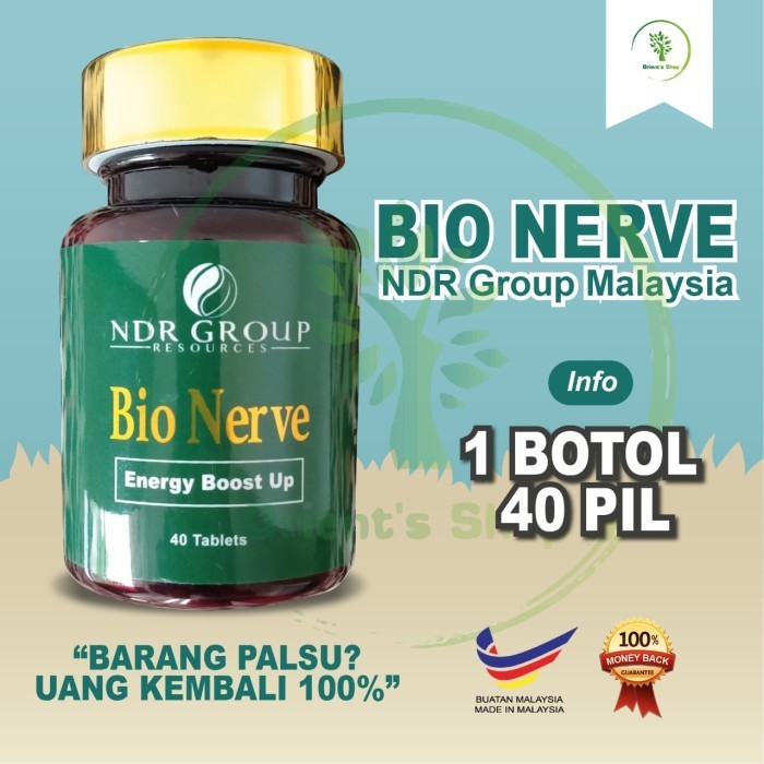 Jual BIO NERVE NDR GROUP ORIGINAL 1 BOTOL 40 TABLET | Shopee Indonesia