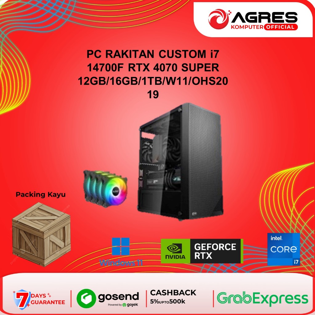 Jual PC RAKITAN GAMING CUSTOM / PC GAMING FULL SET i7 14700F RTX 4070 SUPER 12GB/16GB/1TB/W11 ...